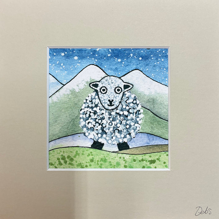 Sheep 2 - Mini Mount – Deb Walton Art